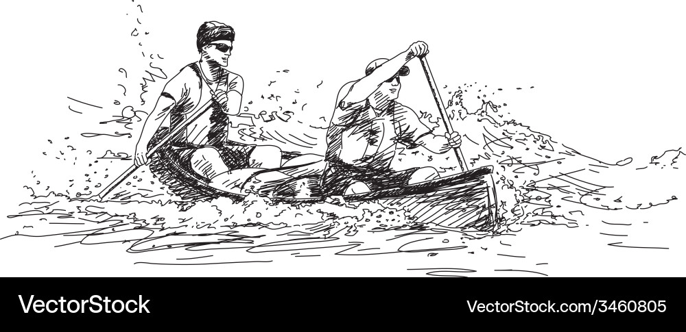 Sport canoe Royalty Free Vector Image - VectorStock