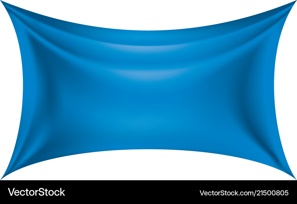 Waving the blue flag on a white background Vector Image
