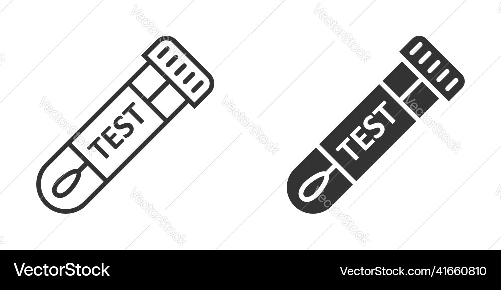 Coronavirus test icon in flat style covid-19 Vector Image