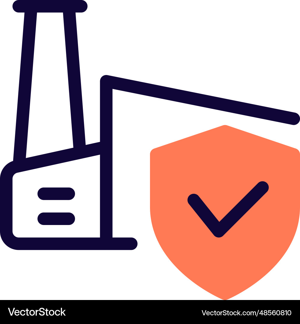 Factory built with the right safety precautions Vector Image