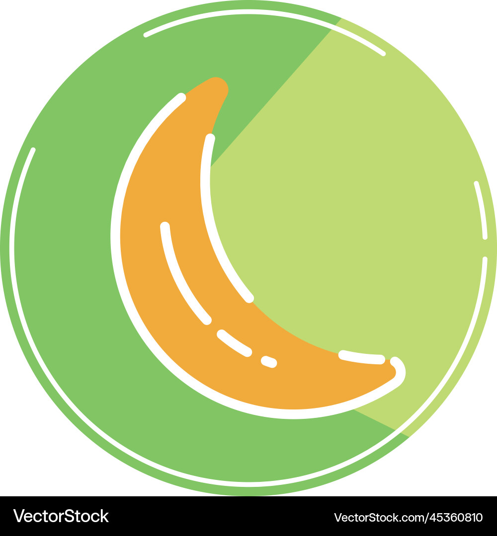 Isolated colored banana icon flat design Vector Image