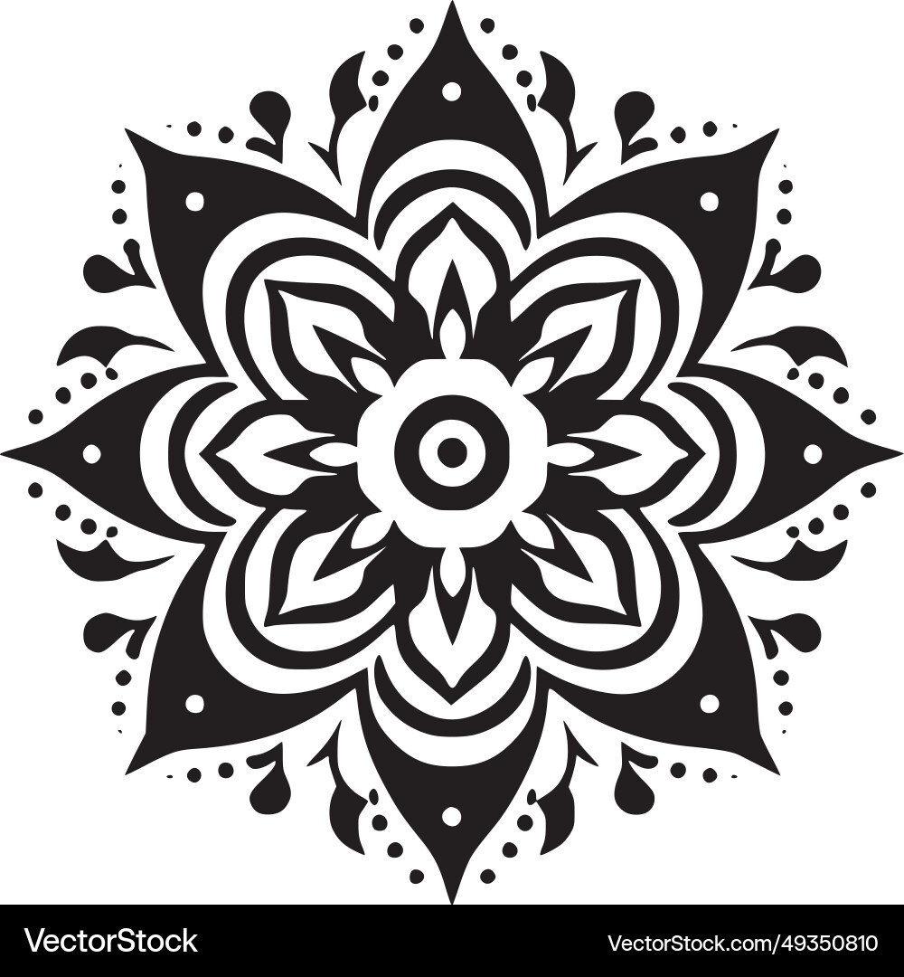 Mandala - minimalist and simple silhouette Vector Image