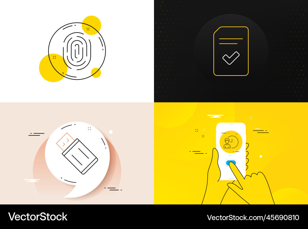 Minimal set of checked file fingerprint Royalty Free Vector