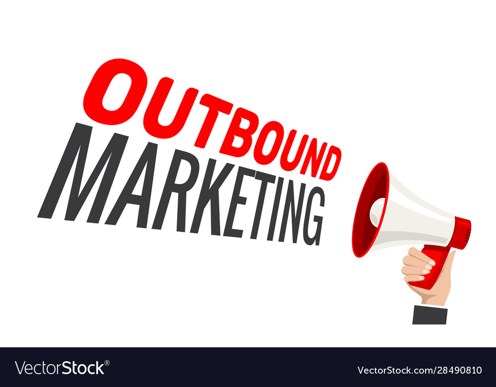 Outbound marketing advertising concept Royalty Free Vector Outbound marketing advertising concept Royalty Free Vector