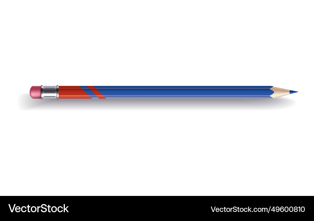 Pencil mockup realistic colored wooden graphite Vector Image