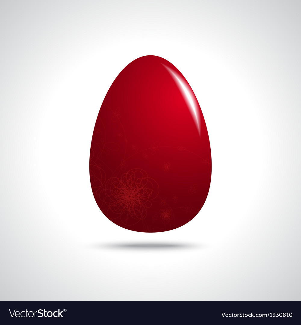 Red easter egg Royalty Free Vector Image - VectorStock