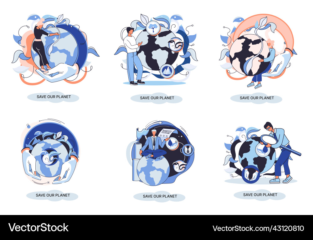 Save our planet ecological metaphor earth day Vector Image