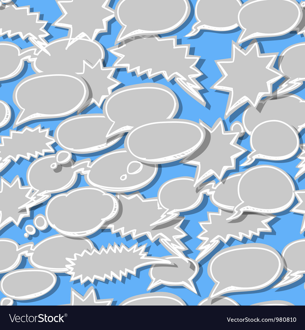 Seamless comic clouds background Royalty Free Vector Image