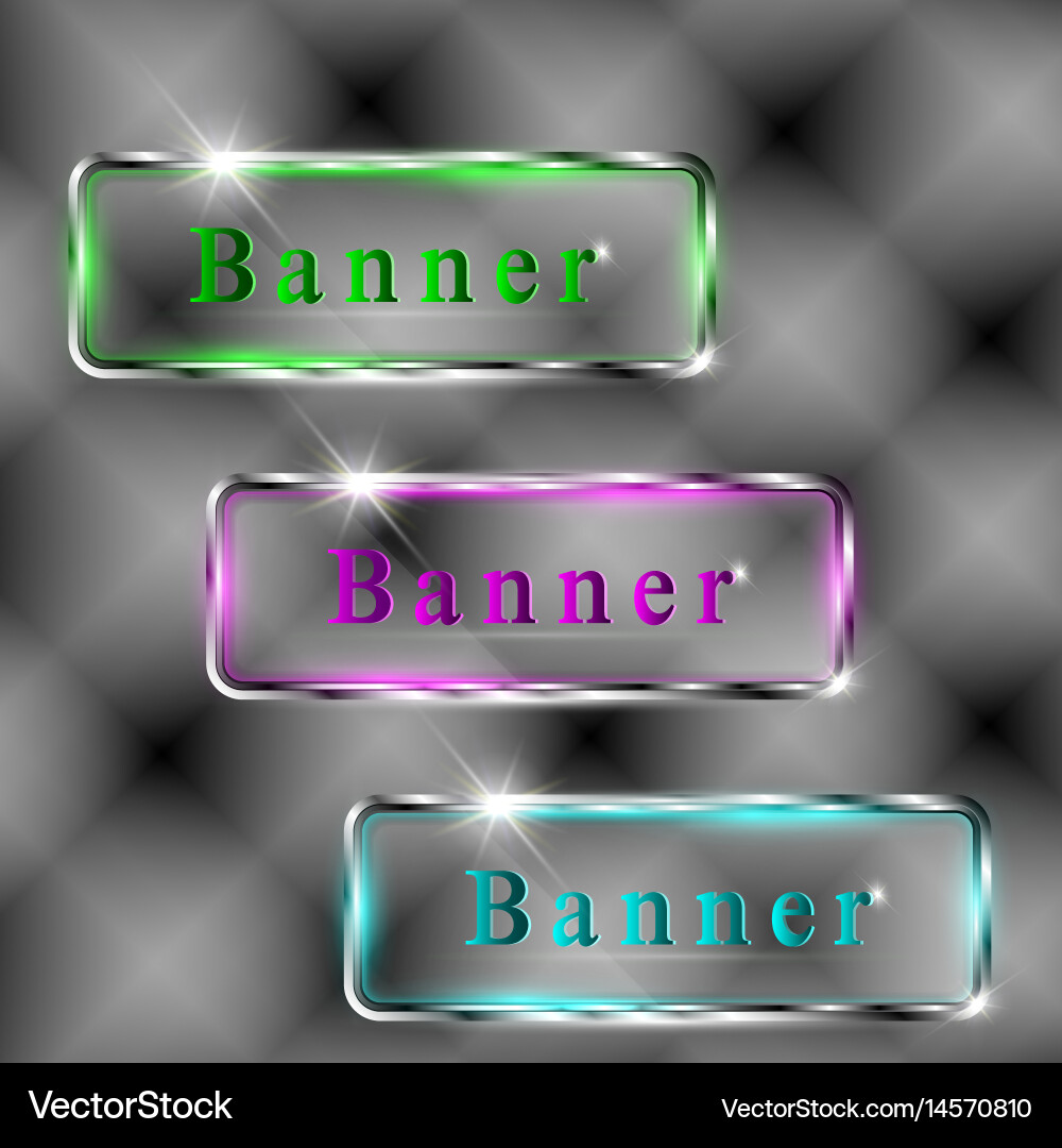 Set of transparent banners Royalty Free Vector Image