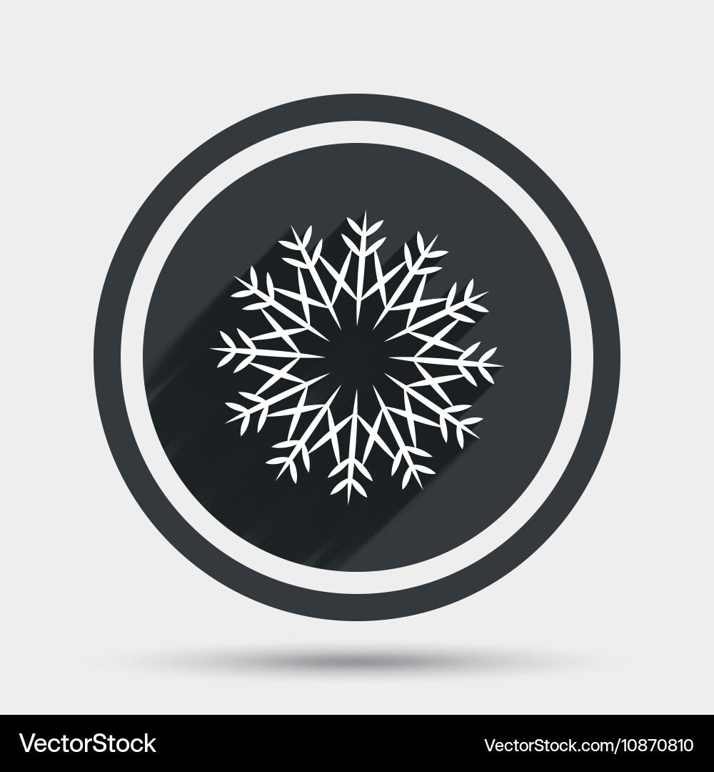 Snowflake artistic sign icon air conditioning Vector Image