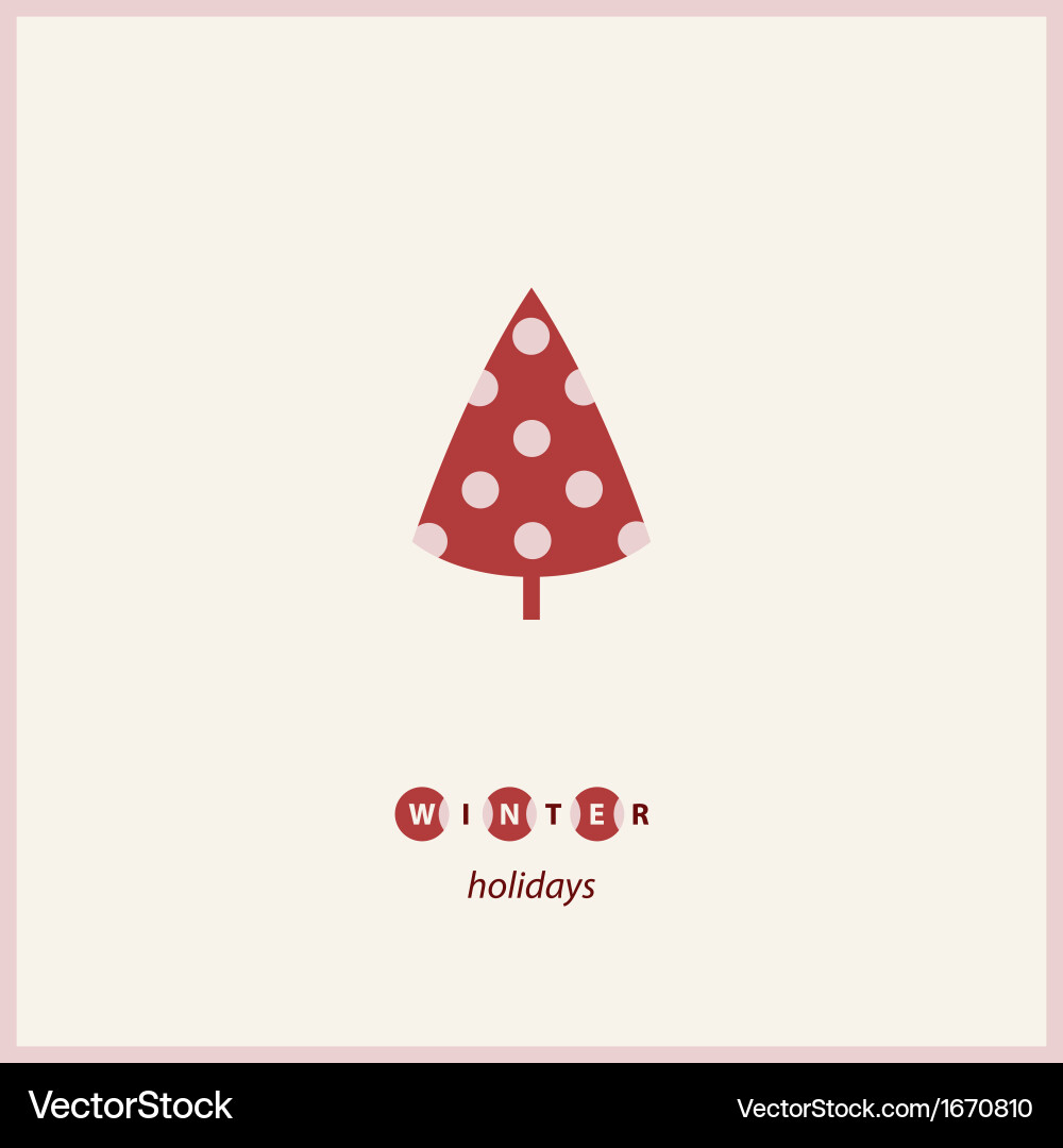 Winter tree frame Royalty Free Vector Image - VectorStock