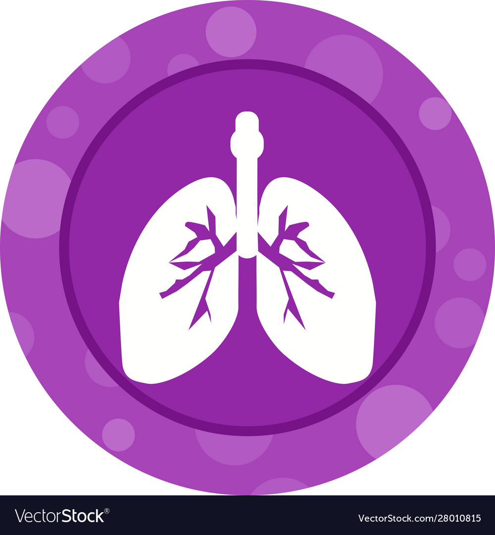 Beautiful lungs glyph icon Royalty Free Vector Image