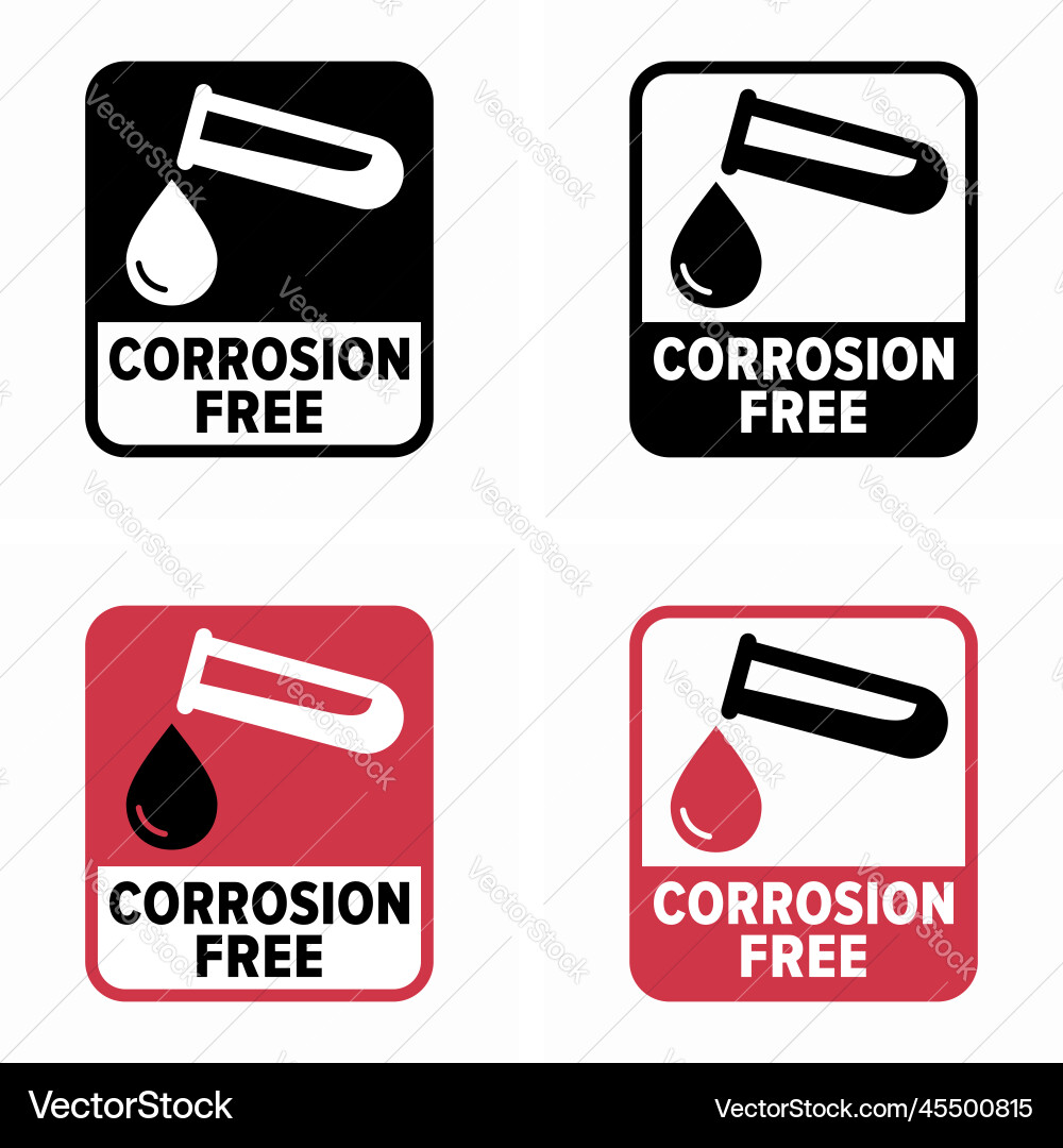 Corrosion free information sign Royalty Free Vector Image