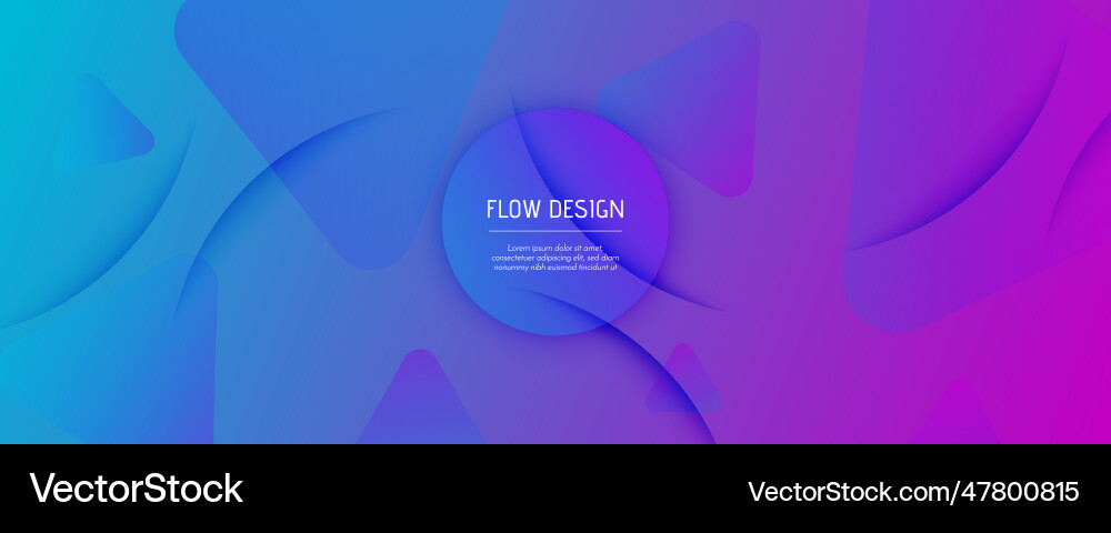 Dynamic wave landing page 3d flow shapes color Vector Image
