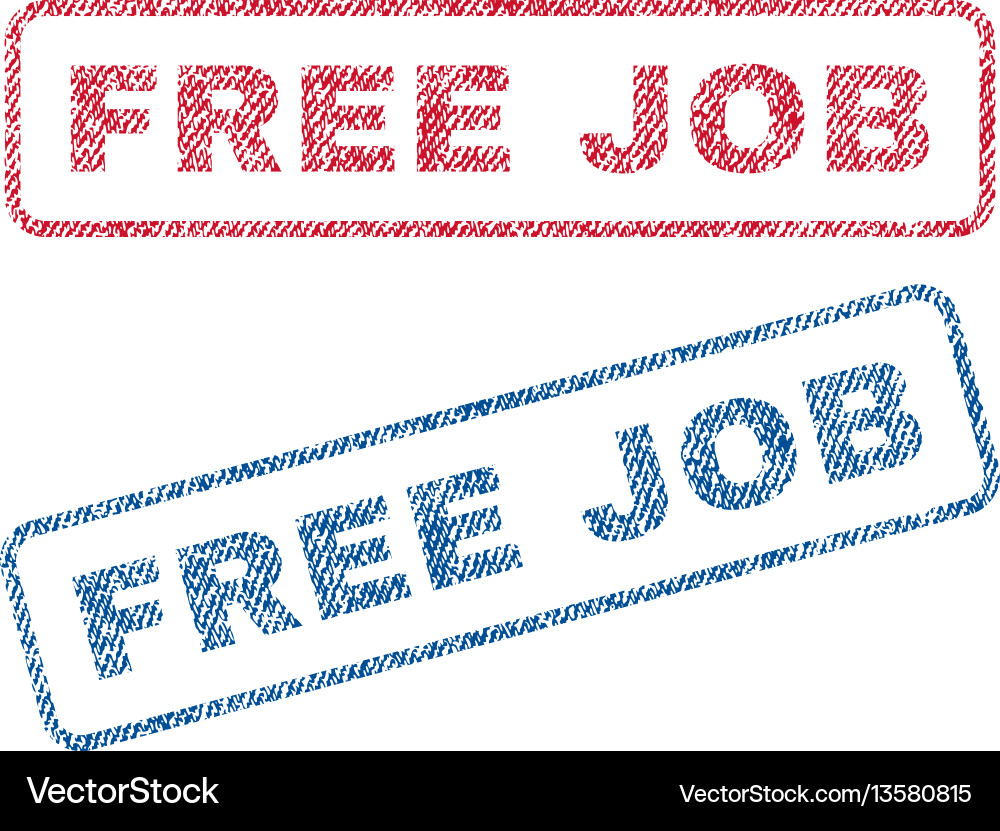 Free job textile stamps Royalty Free Vector Image