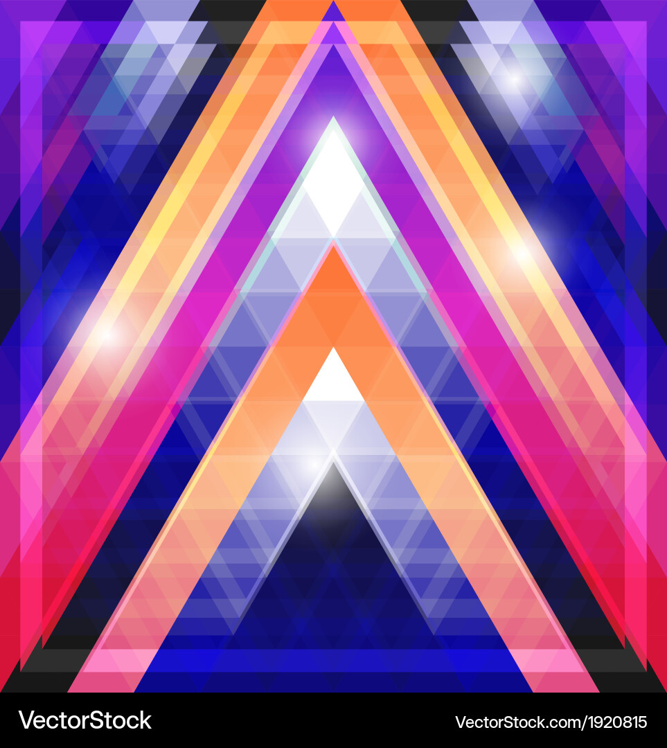 Geometric shining pattern with triangles Vector Image