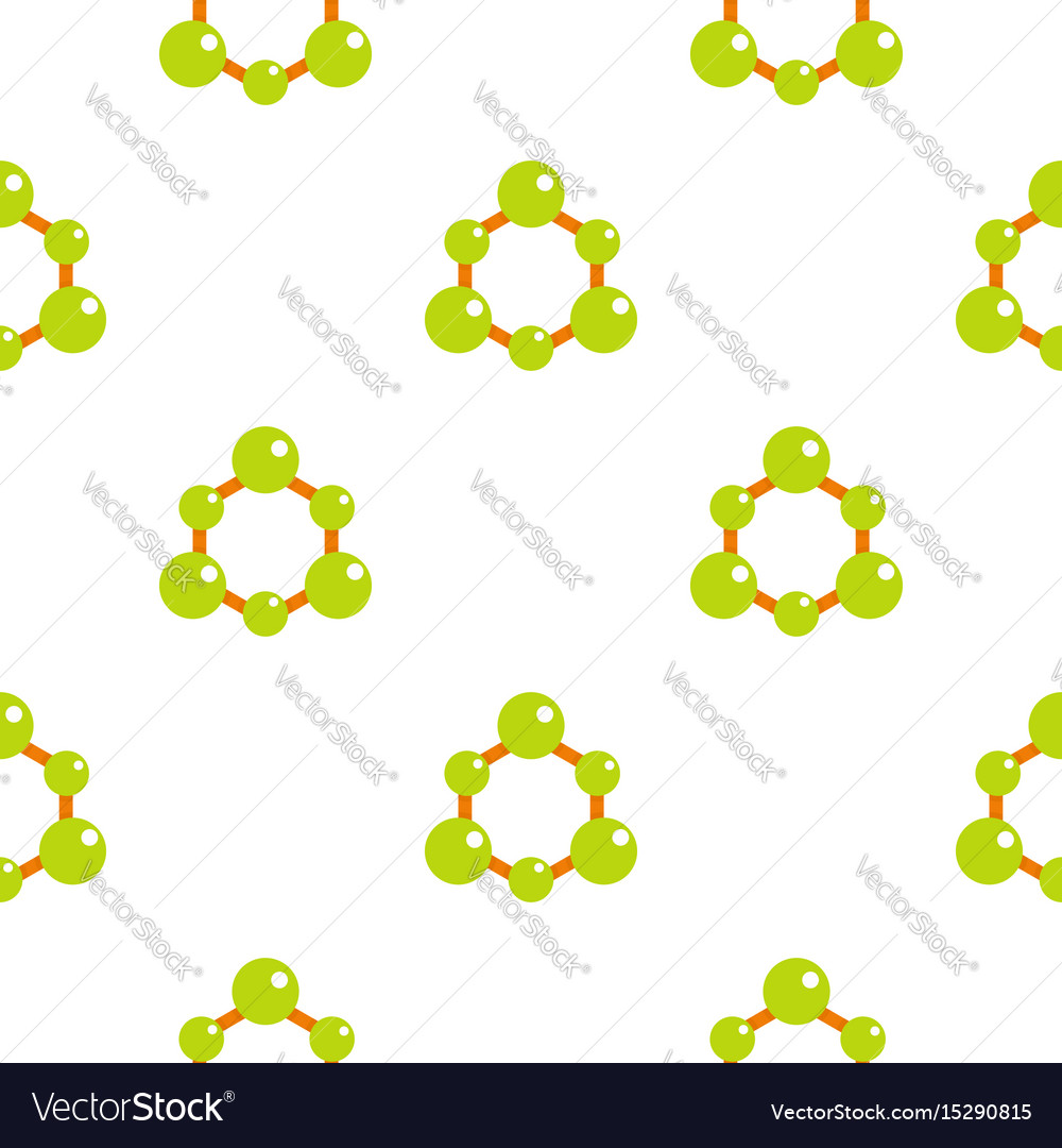Green molecule structure pattern flat Royalty Free Vector