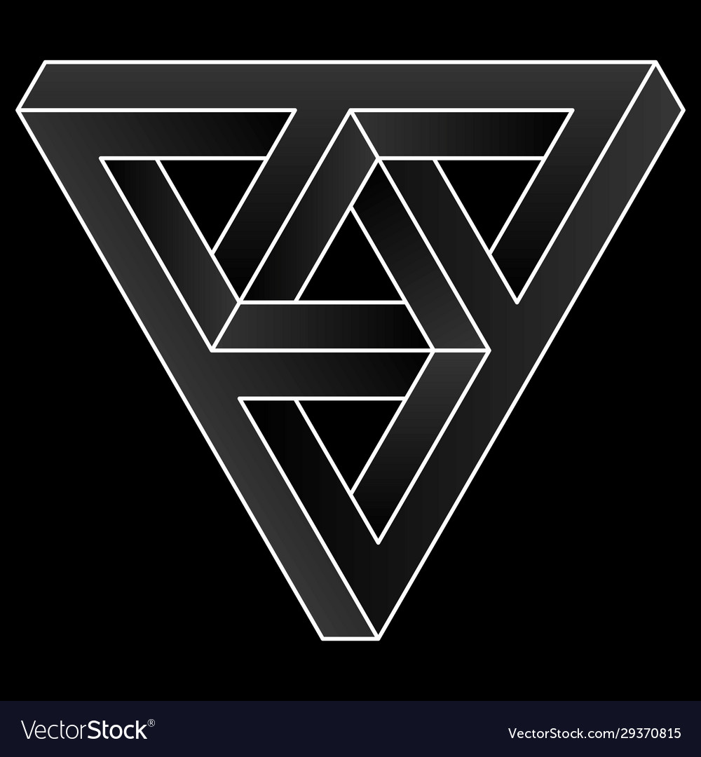 Impossible triangular icon Royalty Free Vector Image