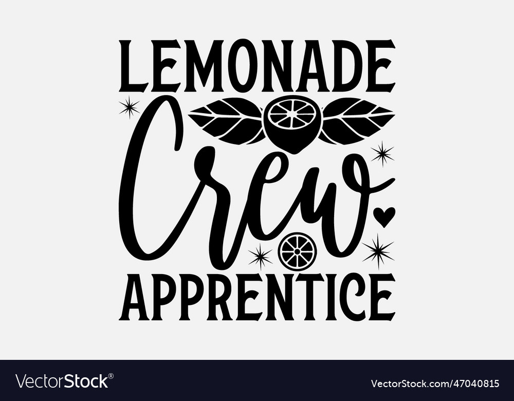 Lemonade crew apprentice Royalty Free Vector Image