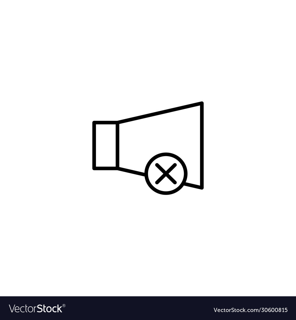 Mute no sound icon Royalty Free Vector Image - VectorStock Mute no sound icon Royalty Free Vector Image - VectorStock