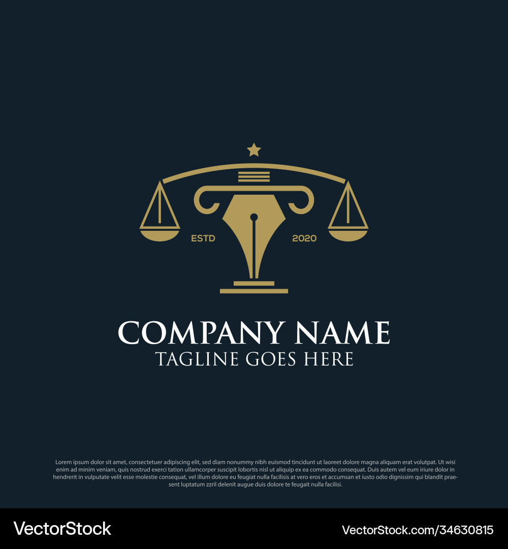 Professional attorney consultant logo can use Vector Image