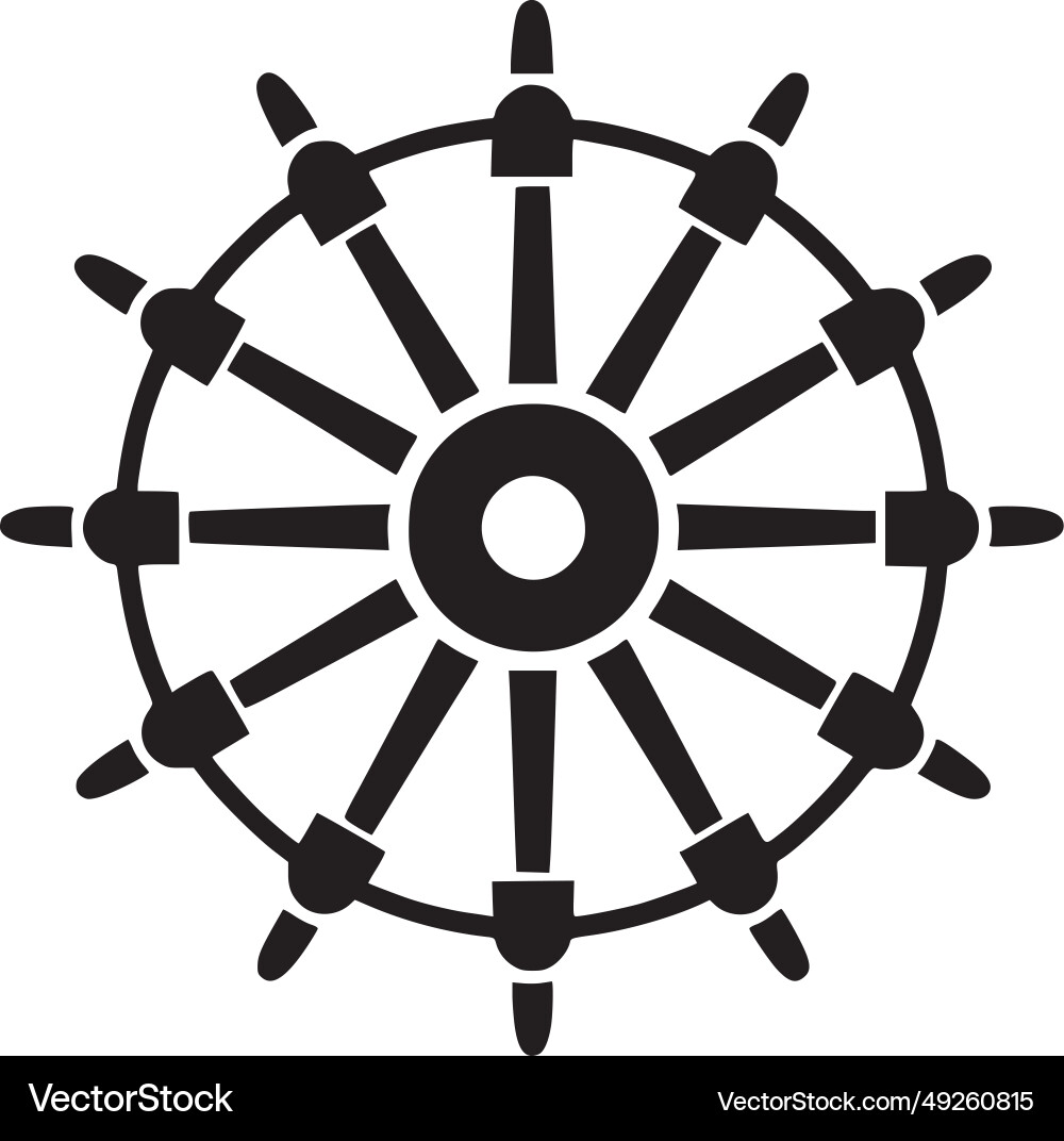 Rudder - minimalist and flat logo Royalty Free Vector Image