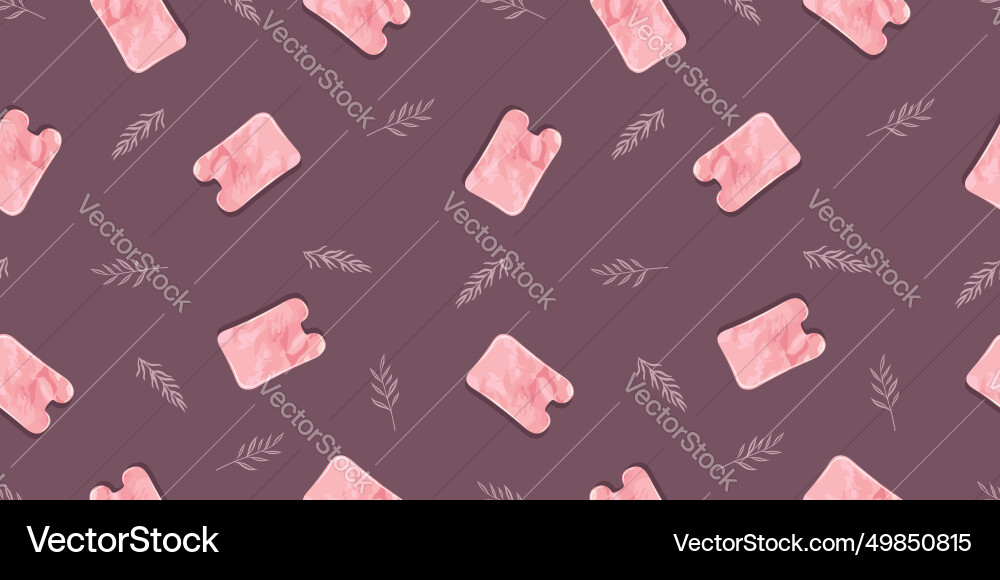 Seamless pattern with gua sha scraping massage Vector Image