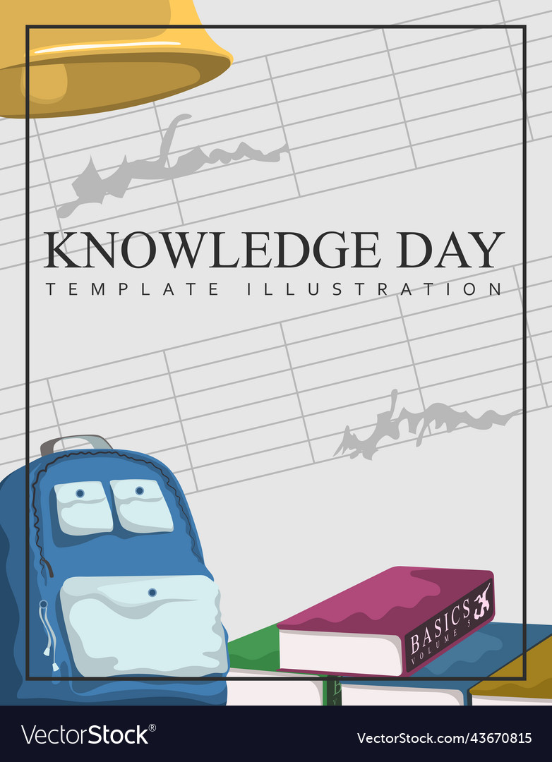 Template knowledge day Royalty Free Vector Image