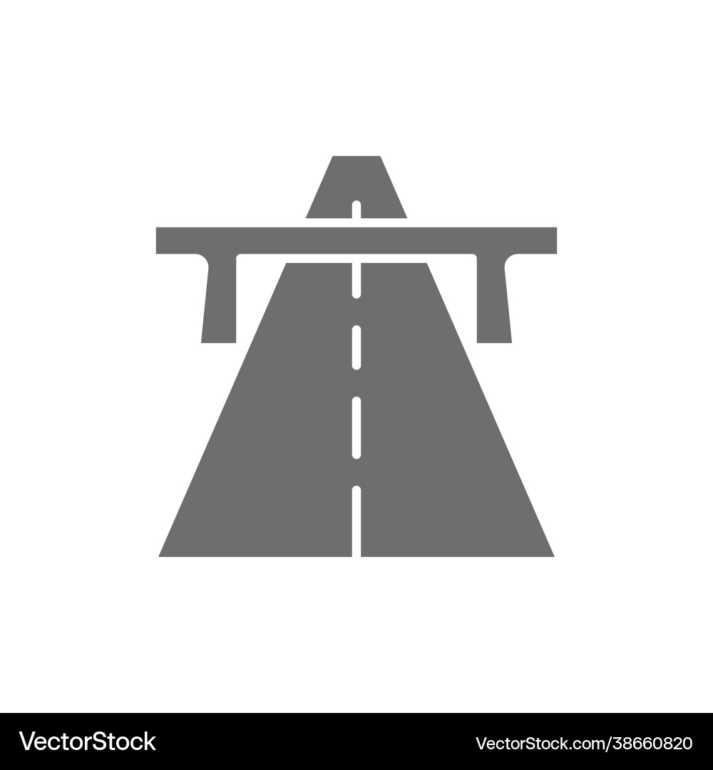 Autobahn highway road way grey icon Royalty Free Vector