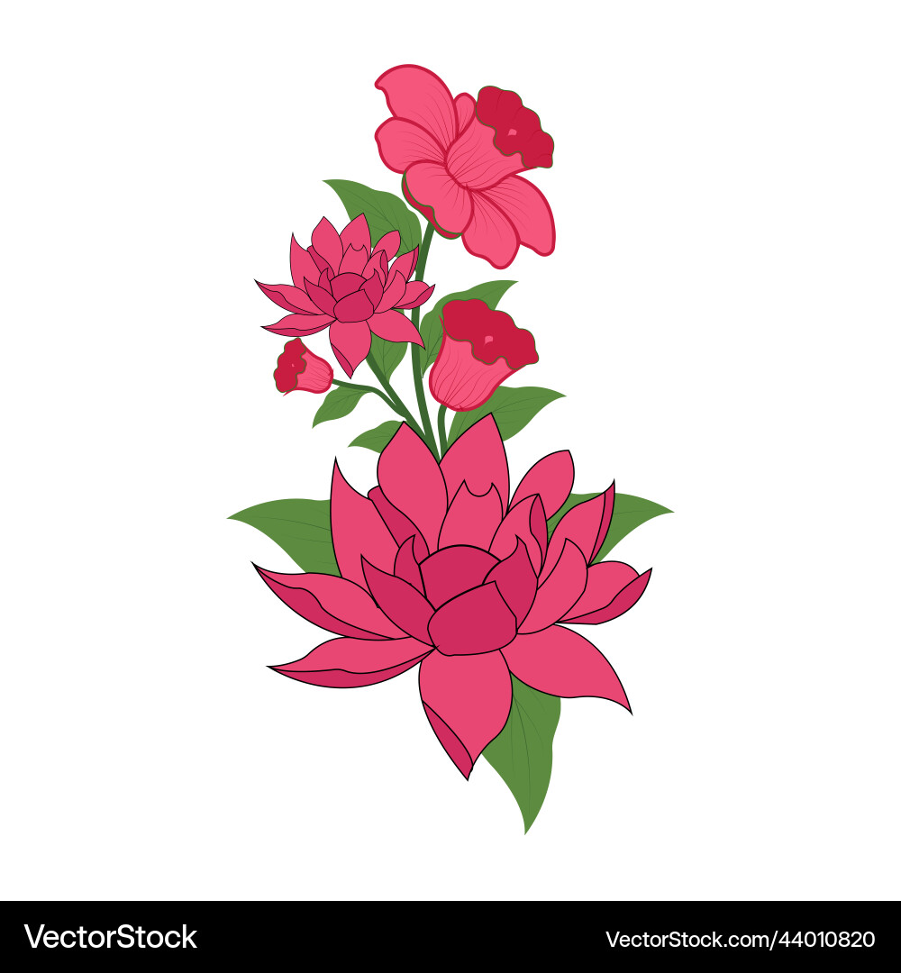 Beautiful color floral Royalty Free Vector Image