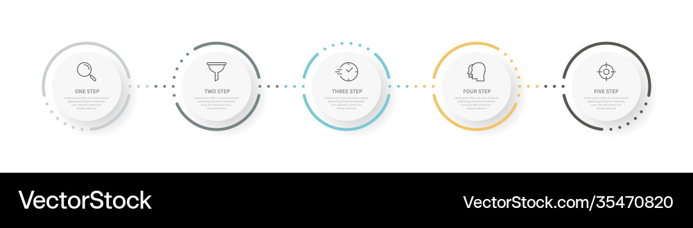 Business management modern infographic Royalty Free Vector