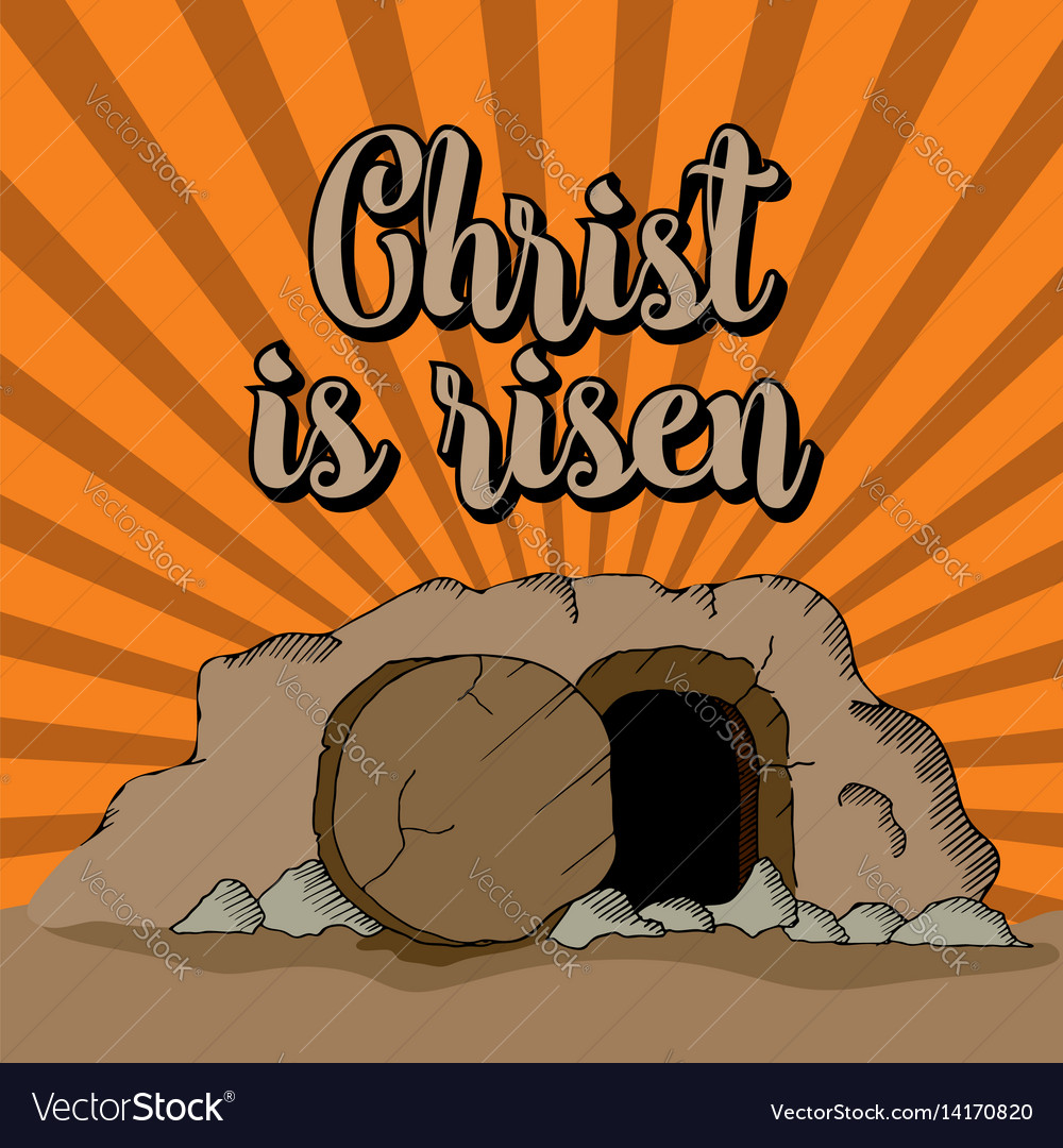 Christ is risen Royalty Free Vector Image - VectorStock