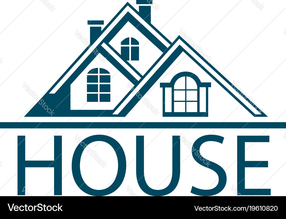 Emblem of house Royalty Free Vector Image - VectorStock