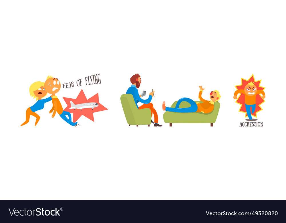 People fear and phobias scared afraid Royalty Free Vector People fear and phobias scared afraid Royalty Free Vector