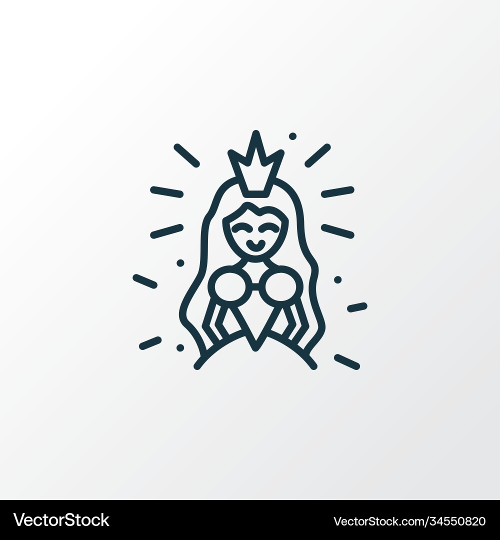Princess icon line symbol premium quality Vector Image
