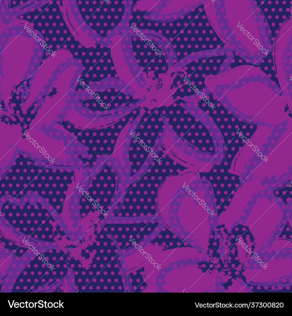 Purple botanical tropical floral seamless pattern Vector Image