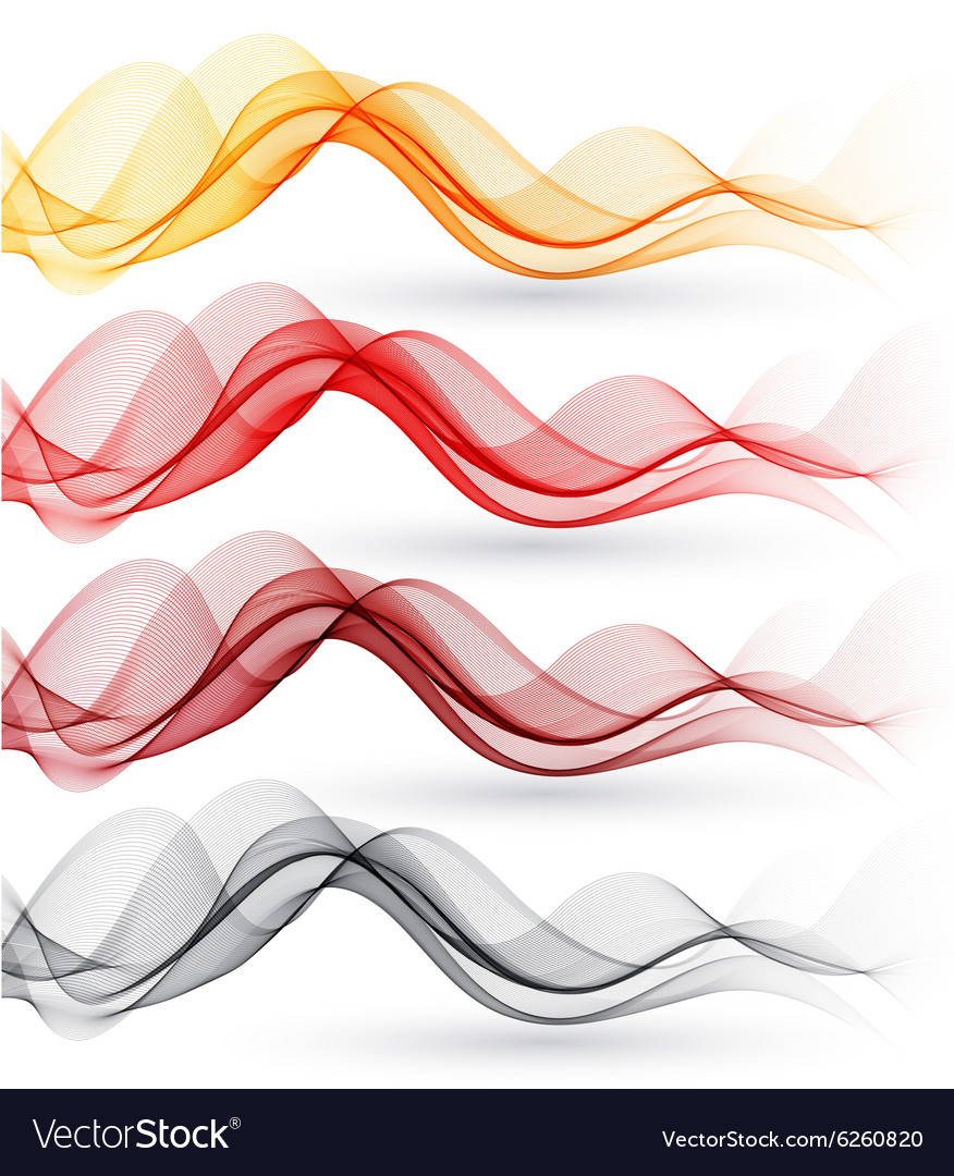 Set of abstract waves Royalty Free Vector Image