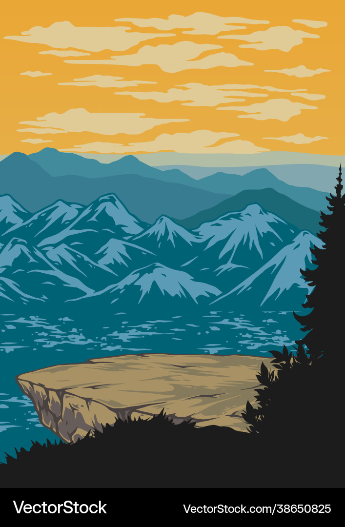 Beautiful natural scenery colorful template Vector Image