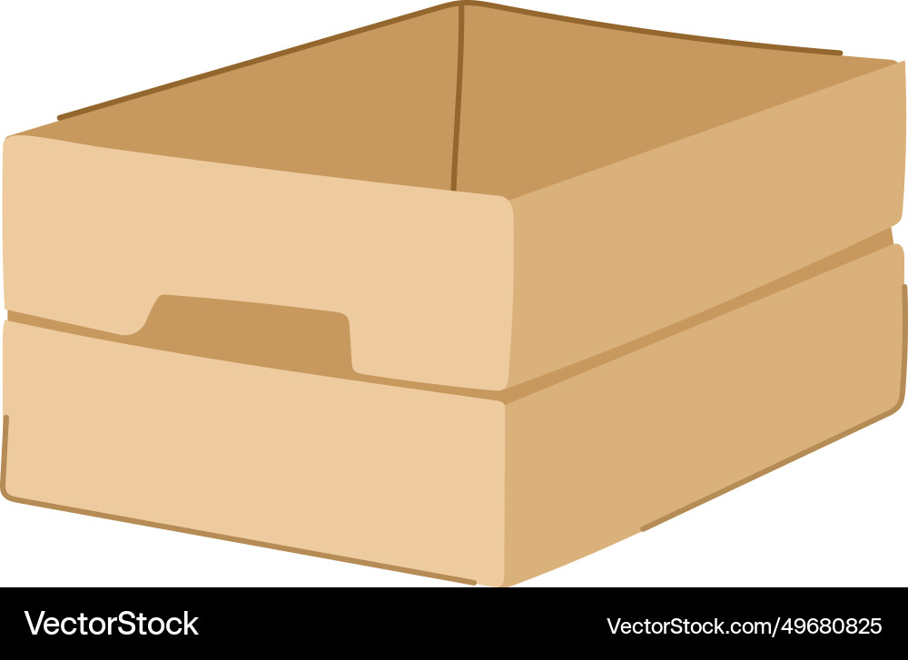 Cargo wooden crate cartoon Royalty Free Vector Image