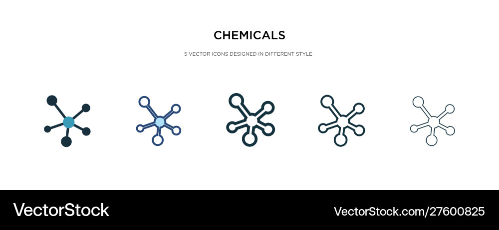 Chemicals icon in different style two colored Vector Image