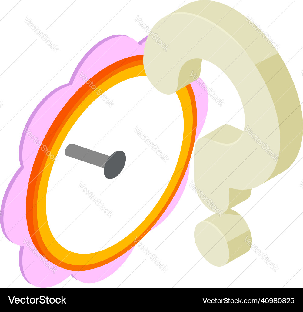 Children clock icon isometric new round Royalty Free Vector