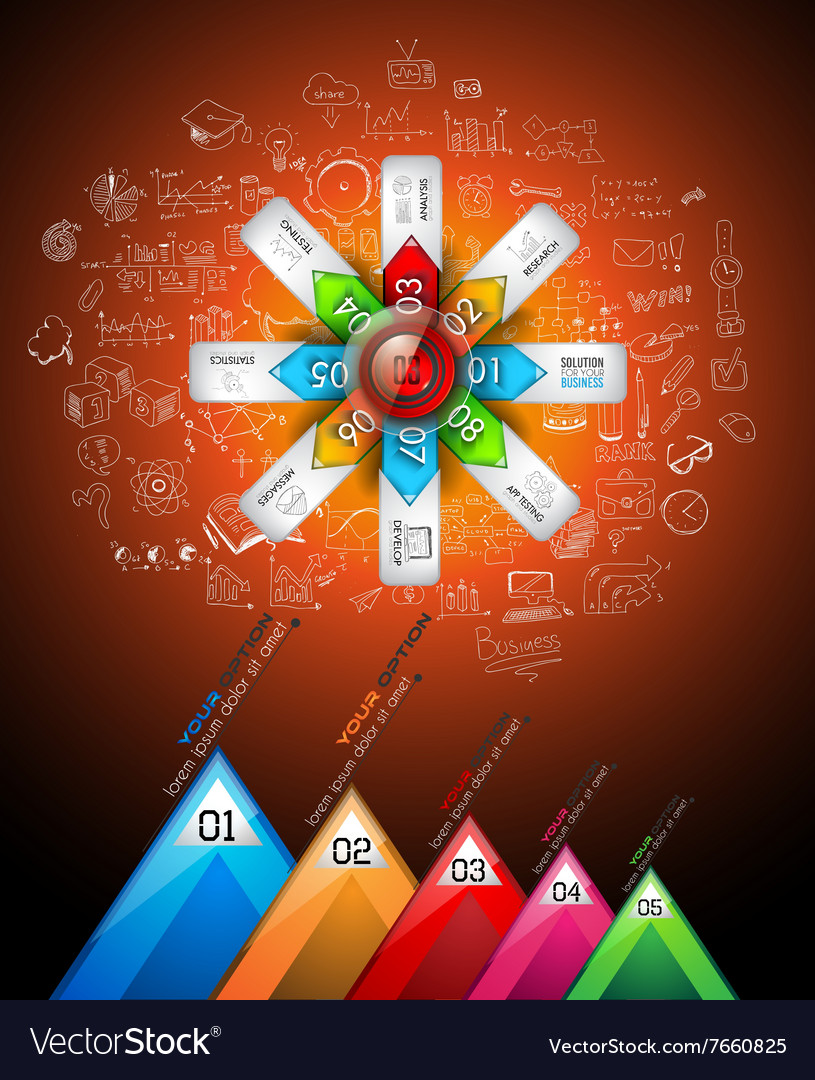 Clean infographic layout template for data Vector Image