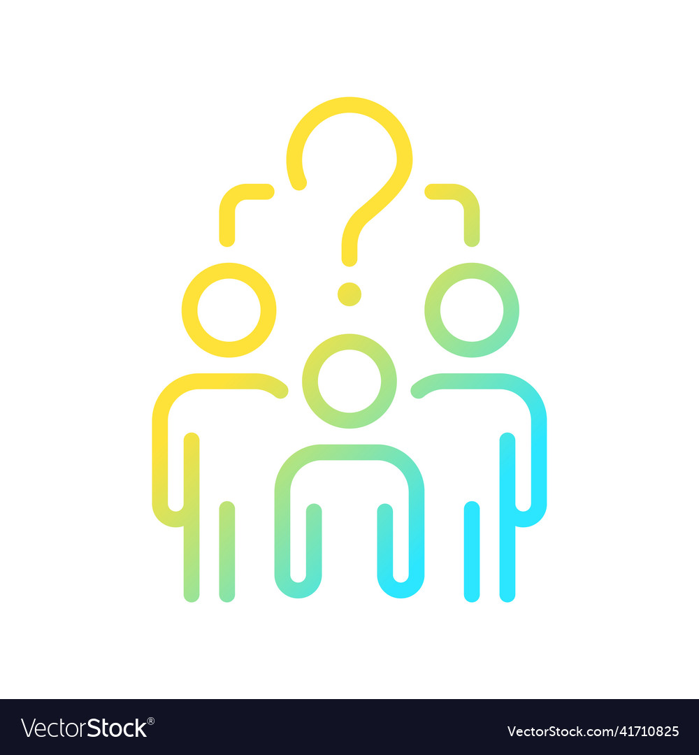 Common question gradient linear icon Royalty Free Vector