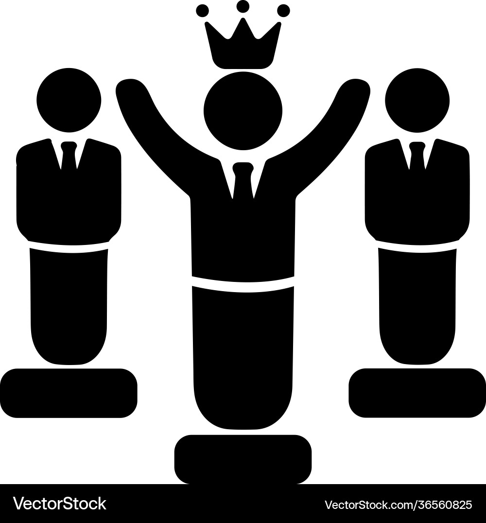 Creative business winner award icon Royalty Free Vector