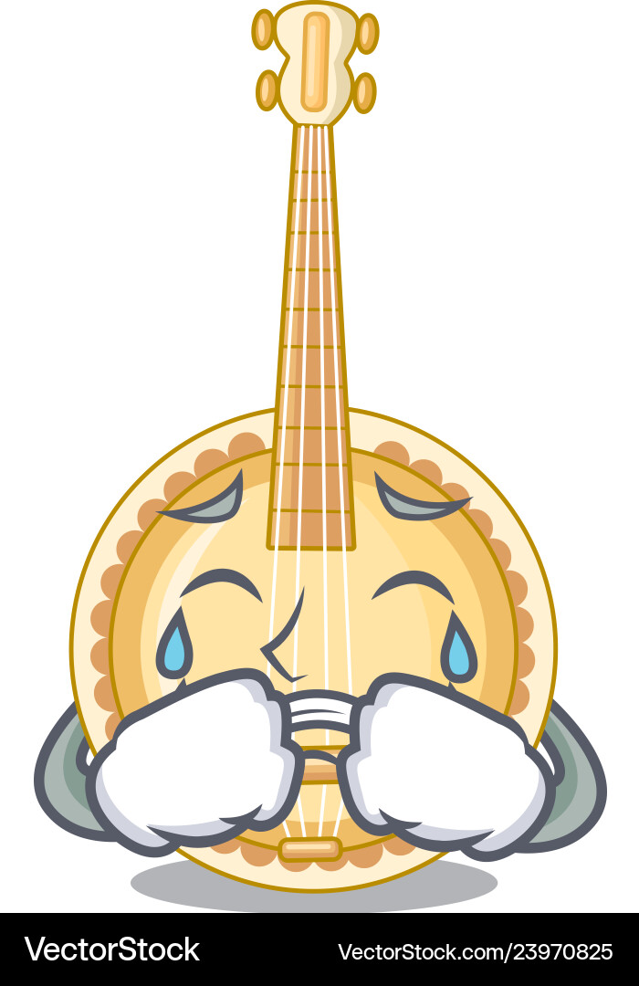 Crying banjo was isolated from the character Vector Image