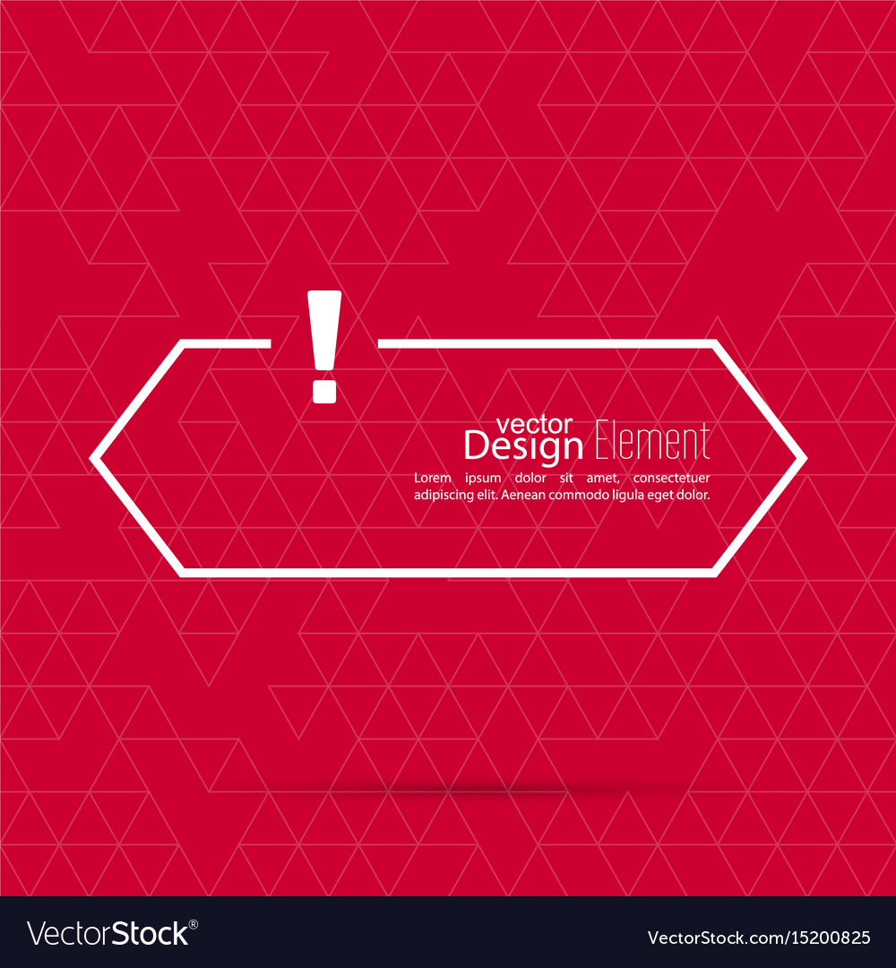 Exclamation mark blank template Royalty Free Vector Image