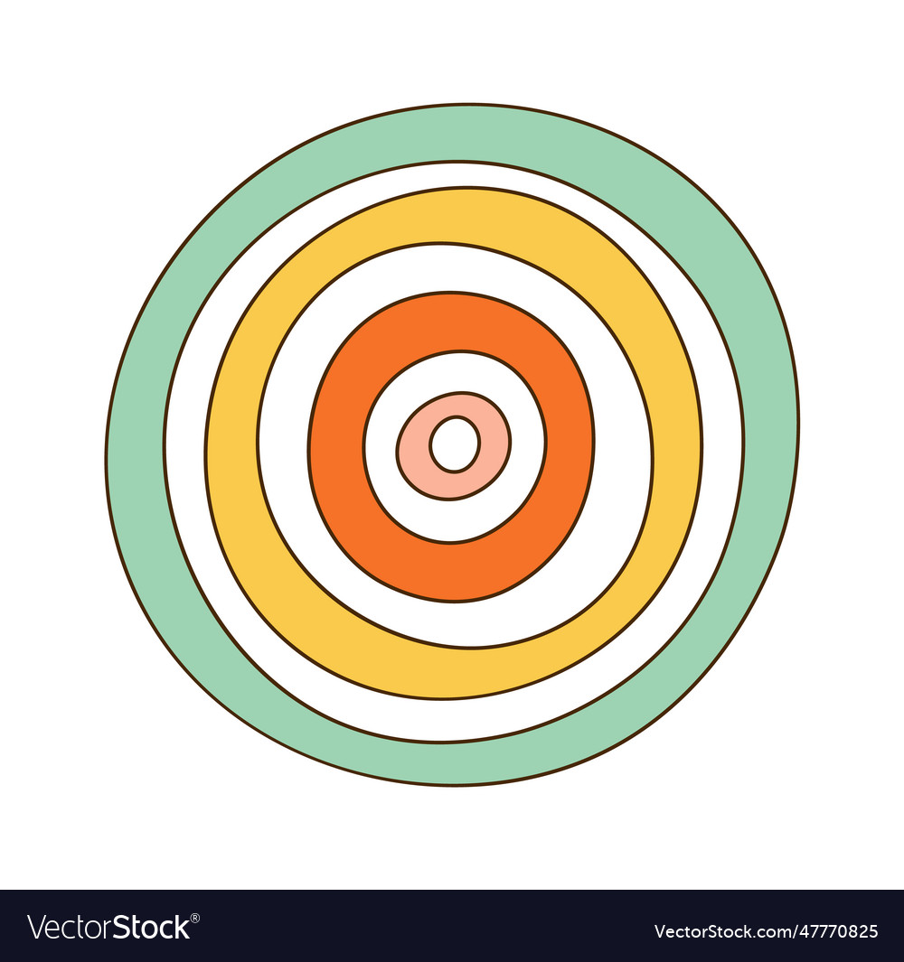 Groovy rounded element Royalty Free Vector Image