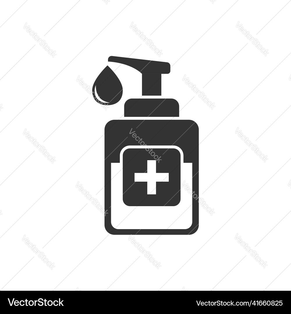 Hand sanitizer icon in flat style antiseptic Vector Image