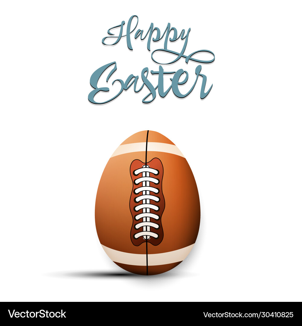 Happy easter egg in form a football ball Vector Image