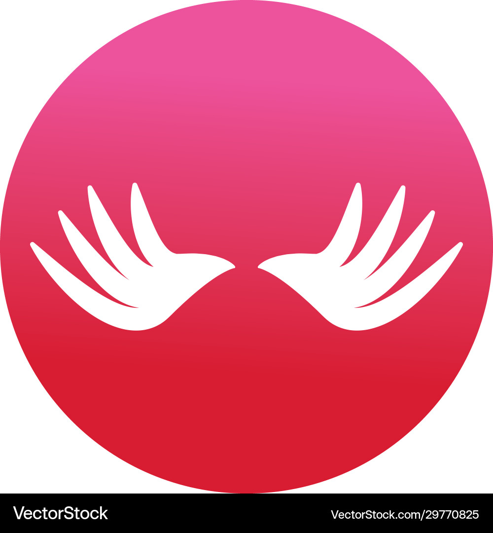 Isolated wings silhouette block style icon Vector Image